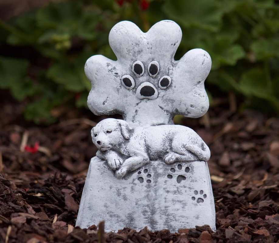 Grabschmuck Hund Grab Tatze frostfest wetterfest Grabstein Trauer ...